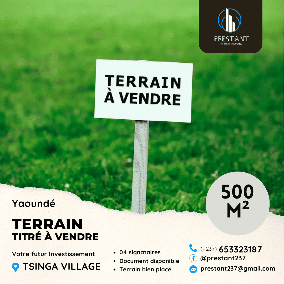 Terrain Titré de 500m² (×4) à vendre à Tsinga Village - HOMECM Annonces ...